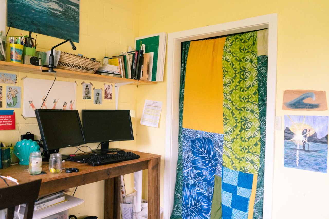 Upcycling scrap fabric for closet portière - Nerelle DIY